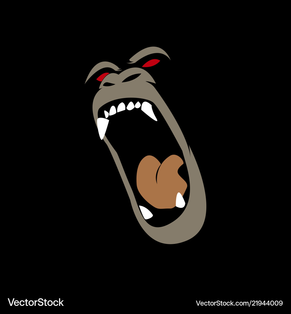 Angry monkey Royalty Free Vector Image - VectorStock