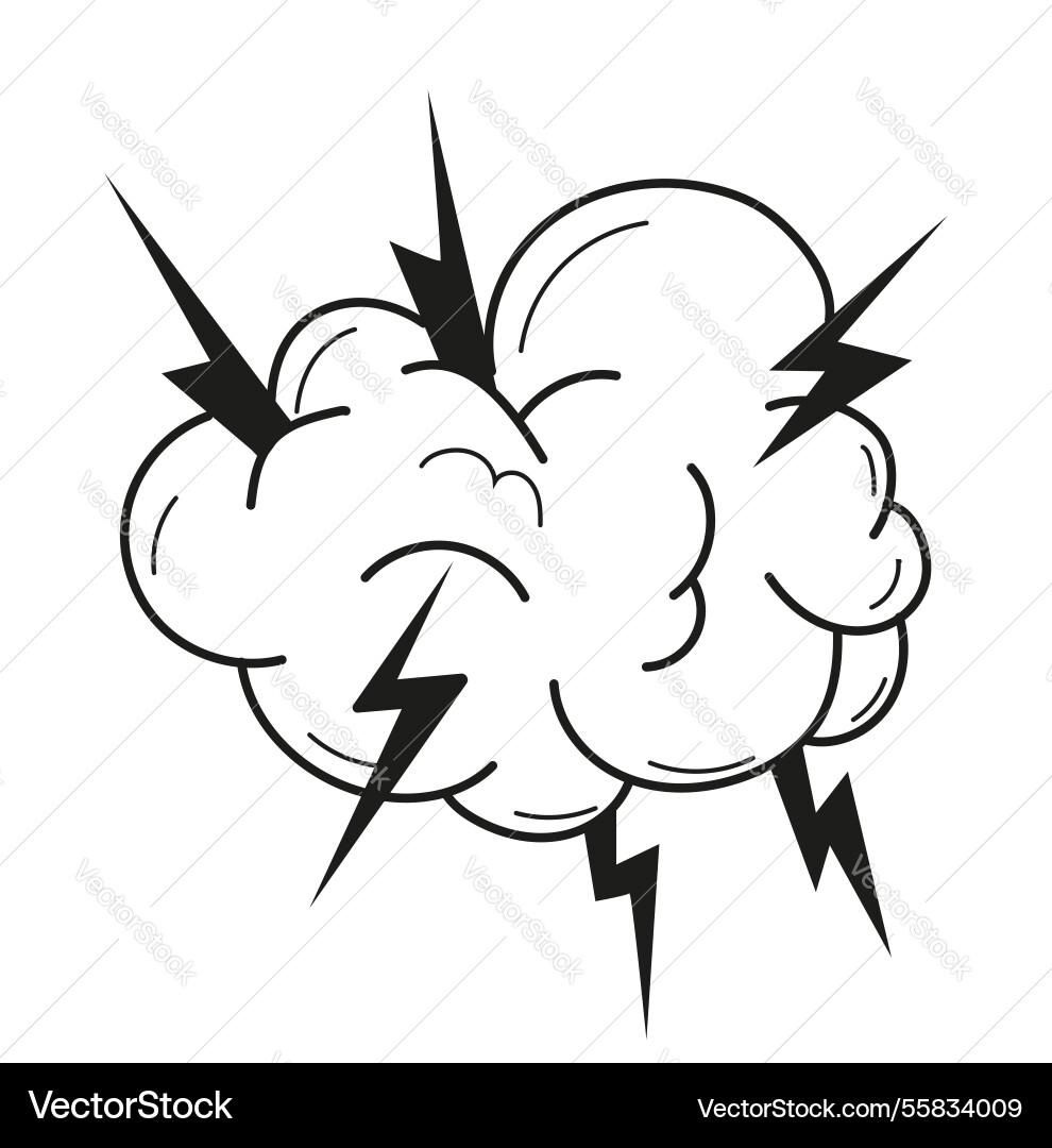 Boom effects and explosion elements comic-style Vector Image