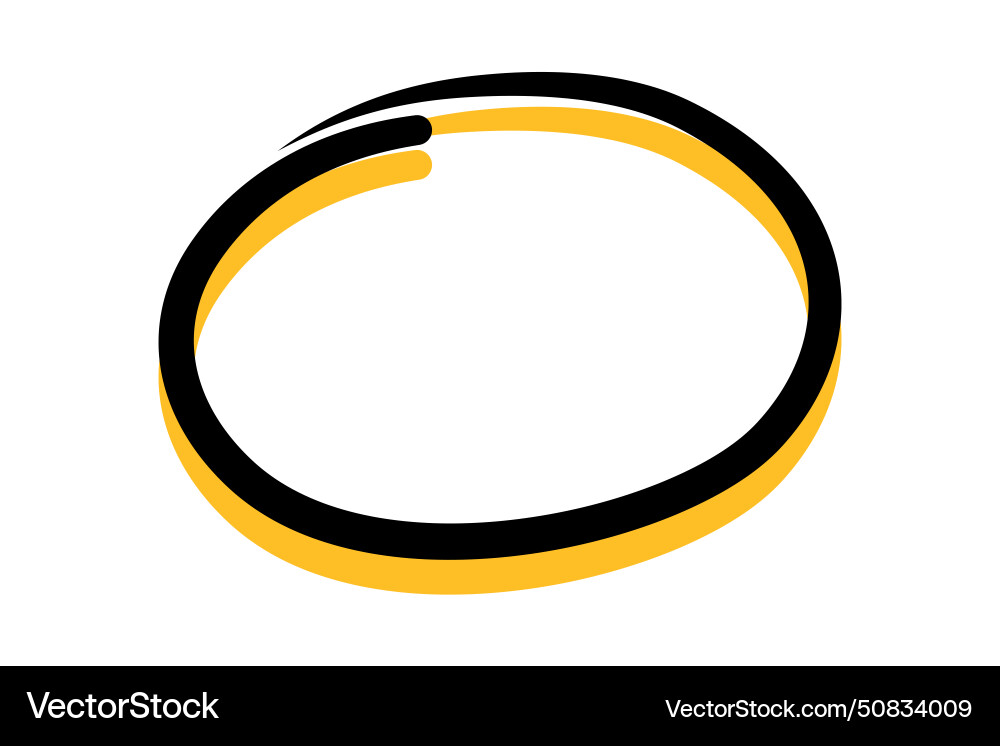 Circle highlight note sticker design Royalty Free Vector