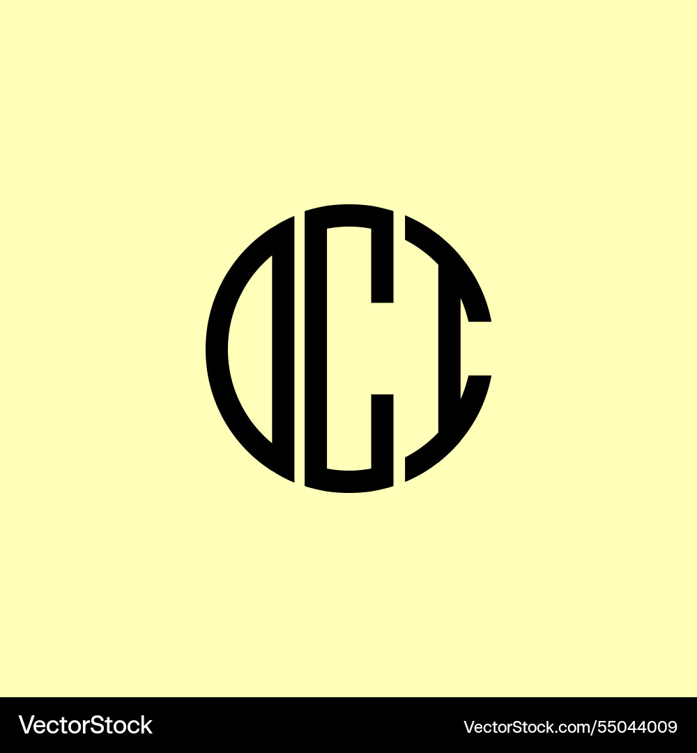 Creative rounded initial letters dci logo Vector Image