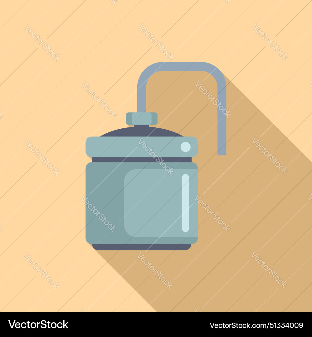 Flat design icon of camping water container Vector Image
