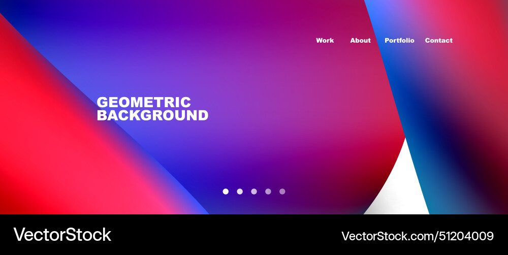 Geometric background with red blue and purple Vector Image