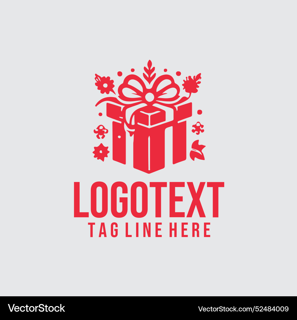 Gift box logo Royalty Free Vector Image - VectorStock