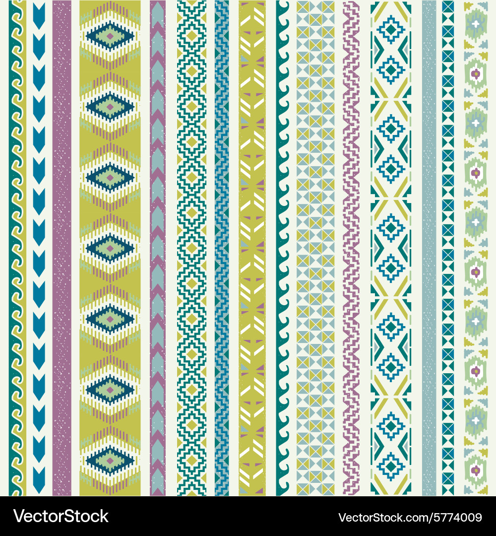 Seamless pattern tribal set Royalty Free Vector Image