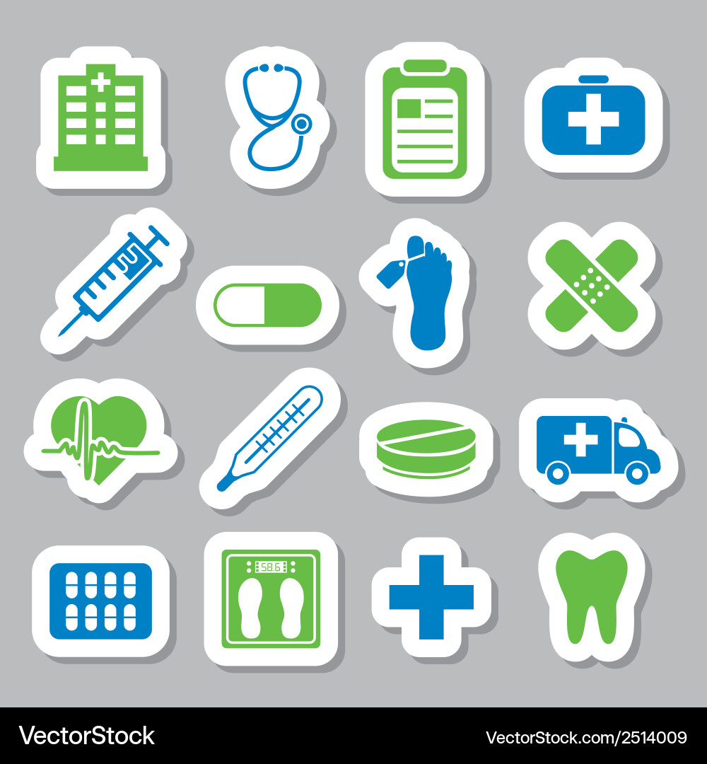 Sticker des Krankenhauses Lizenzfreies Vektorbild