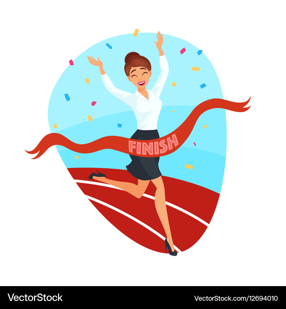Business victory concept Royalty Free Vector Image