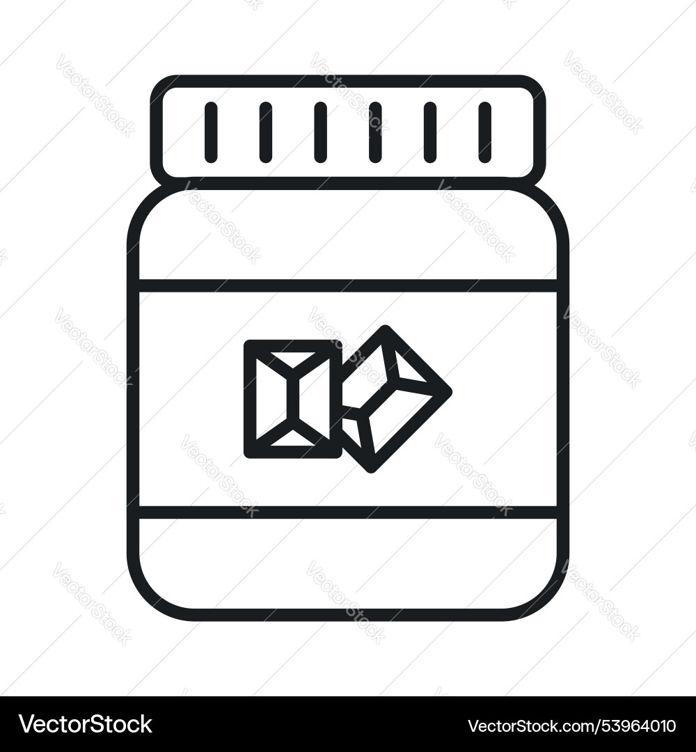 Chocolate spread jar icon isolated on white Vector Image