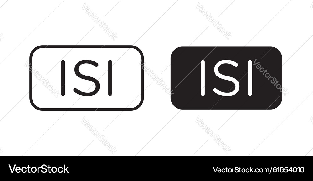 ISI Mark Icon - Certificate Symbol – Royalty-Free Vector | VectorStock