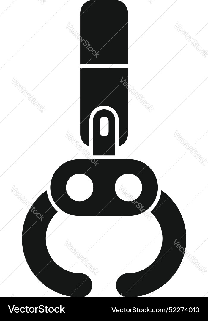 Robotic arm gripper holding object industrial Vector Image