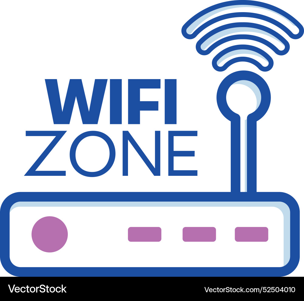 Symbol der Wi-Fi-Zone Lizenzfreies Vektorbild