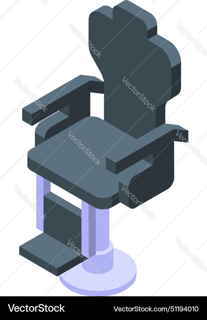 Vintage barber chair icon isometric Royalty Free Vector