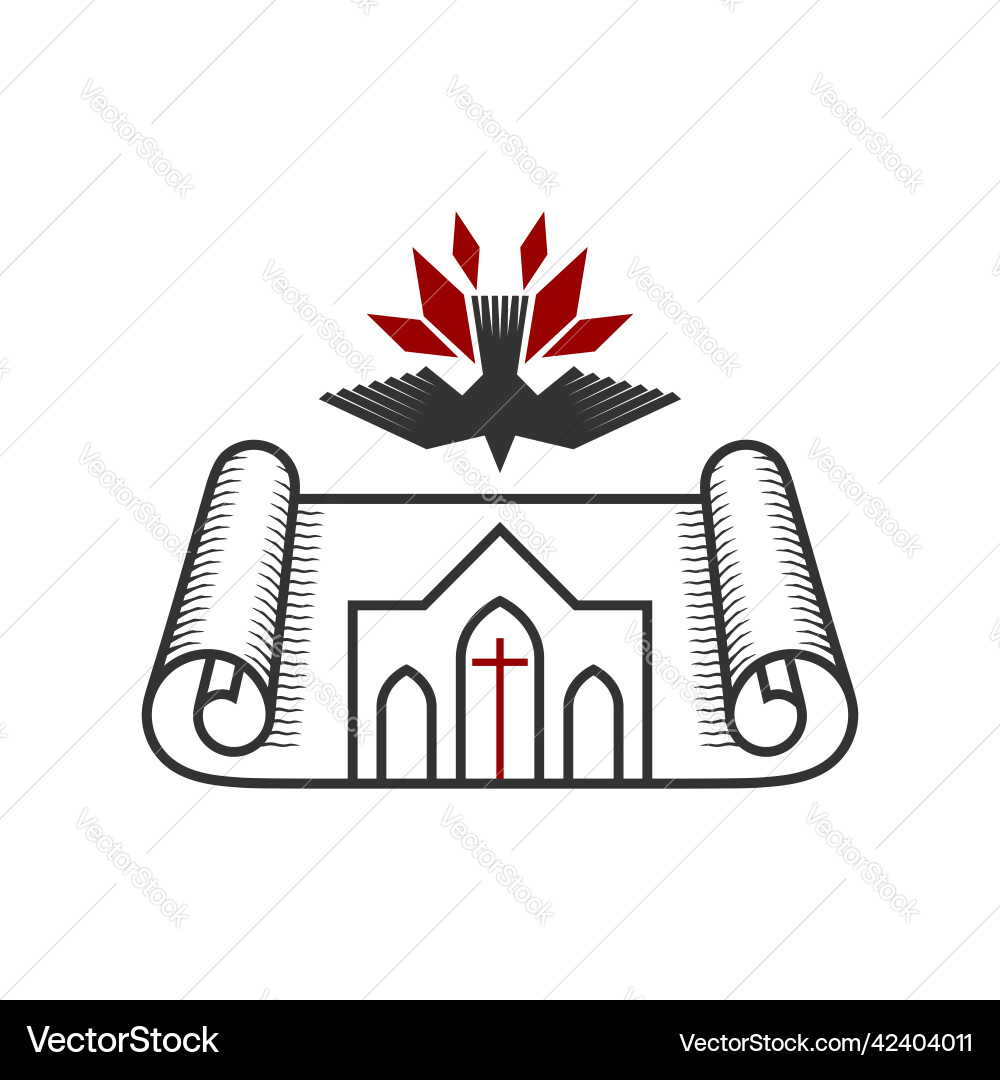 Christian church logo Royalty Free Vector Image
