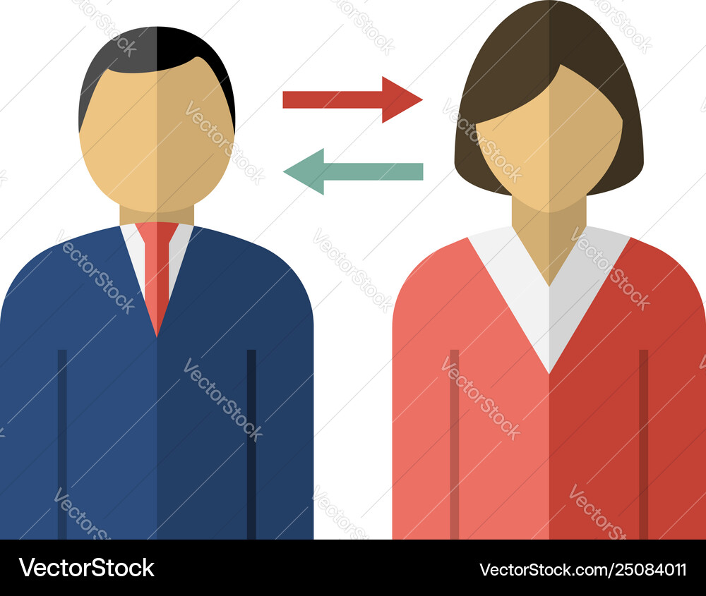 Corporate interaction icon Royalty Free Vector Image