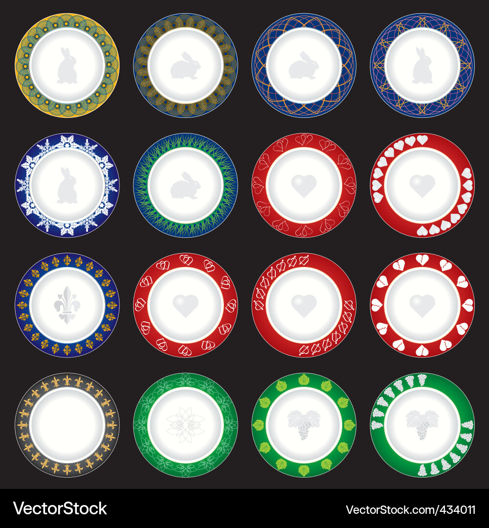 Dishes Royalty Free Vector Image - VectorStock