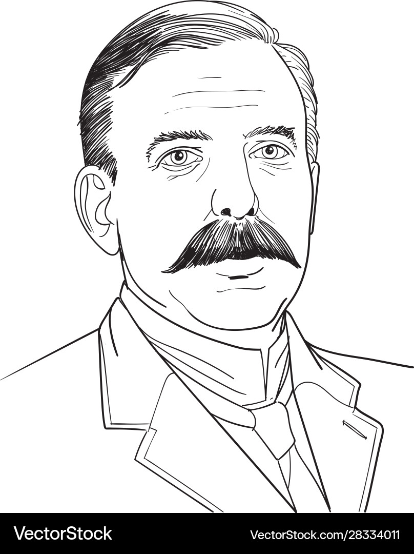 Ernest rutherford Royalty Free Vector Image - VectorStock
