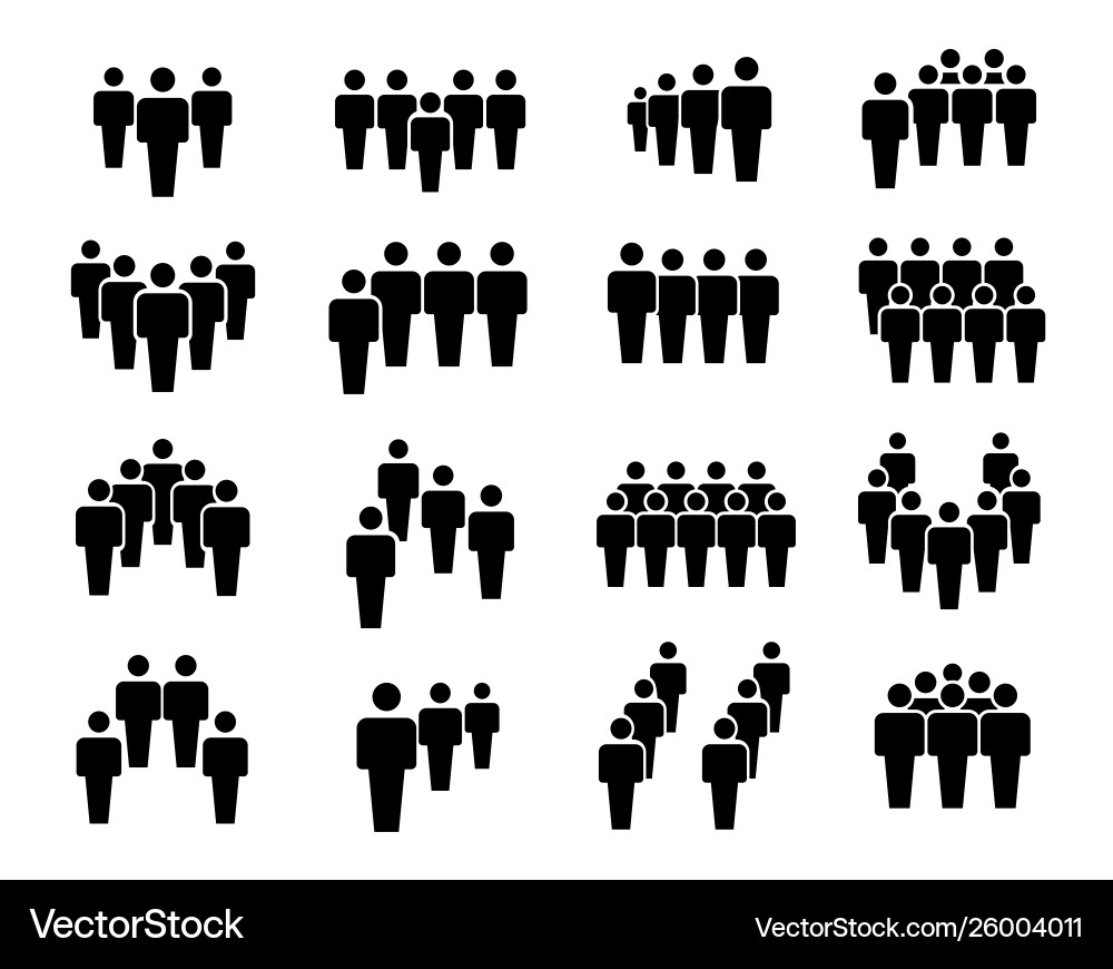 Group business people in teamwork icon set Vector Image