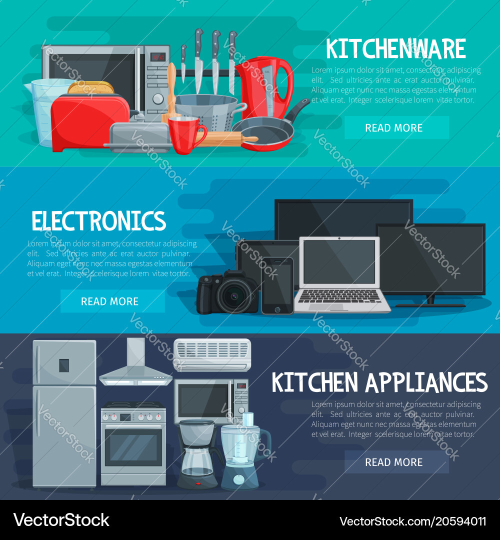 Kitchen Appliance Collection Royalty Free Vector Image