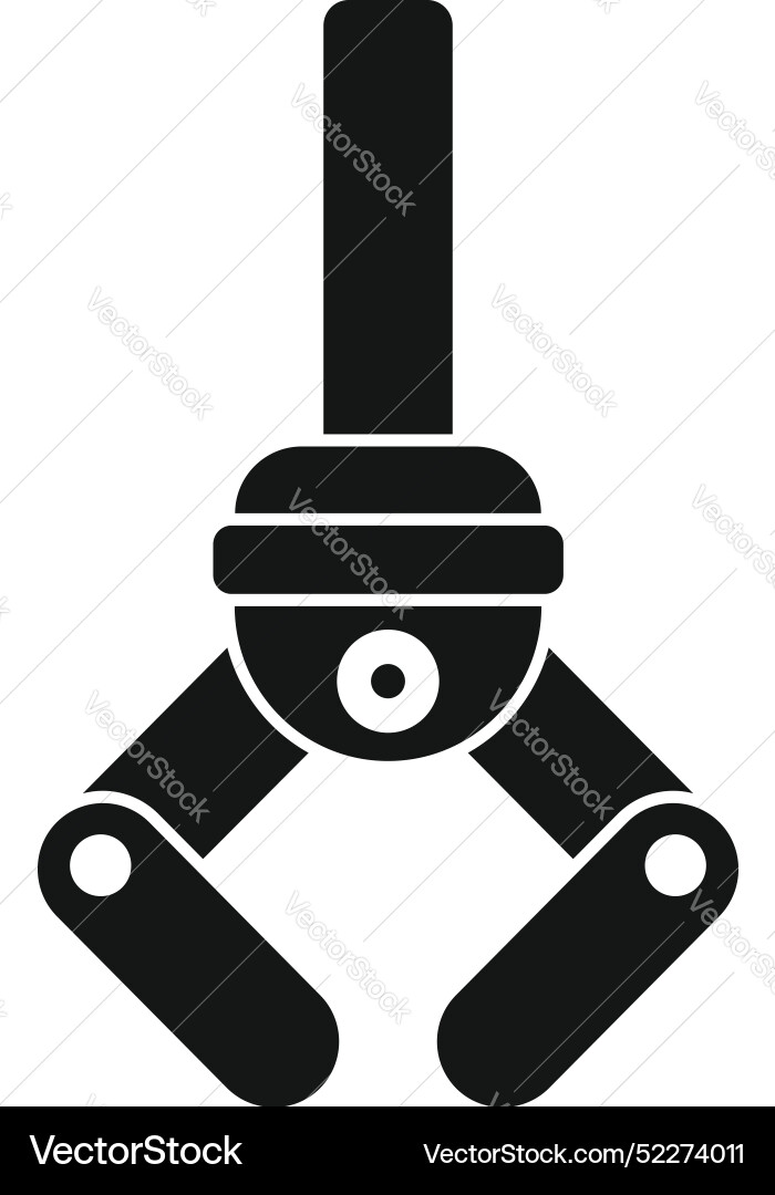 Robotic arm gripper holding object industrial Vector Image