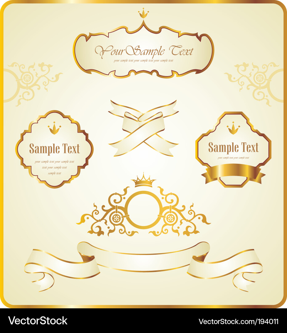 Set of design elements Royalty Free Vector Image