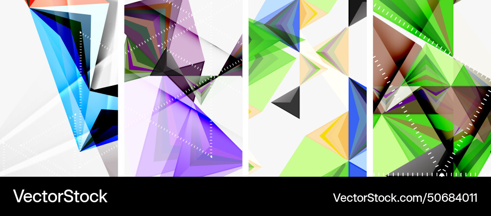 Triangle blend geometric concept poster designs Vector Image