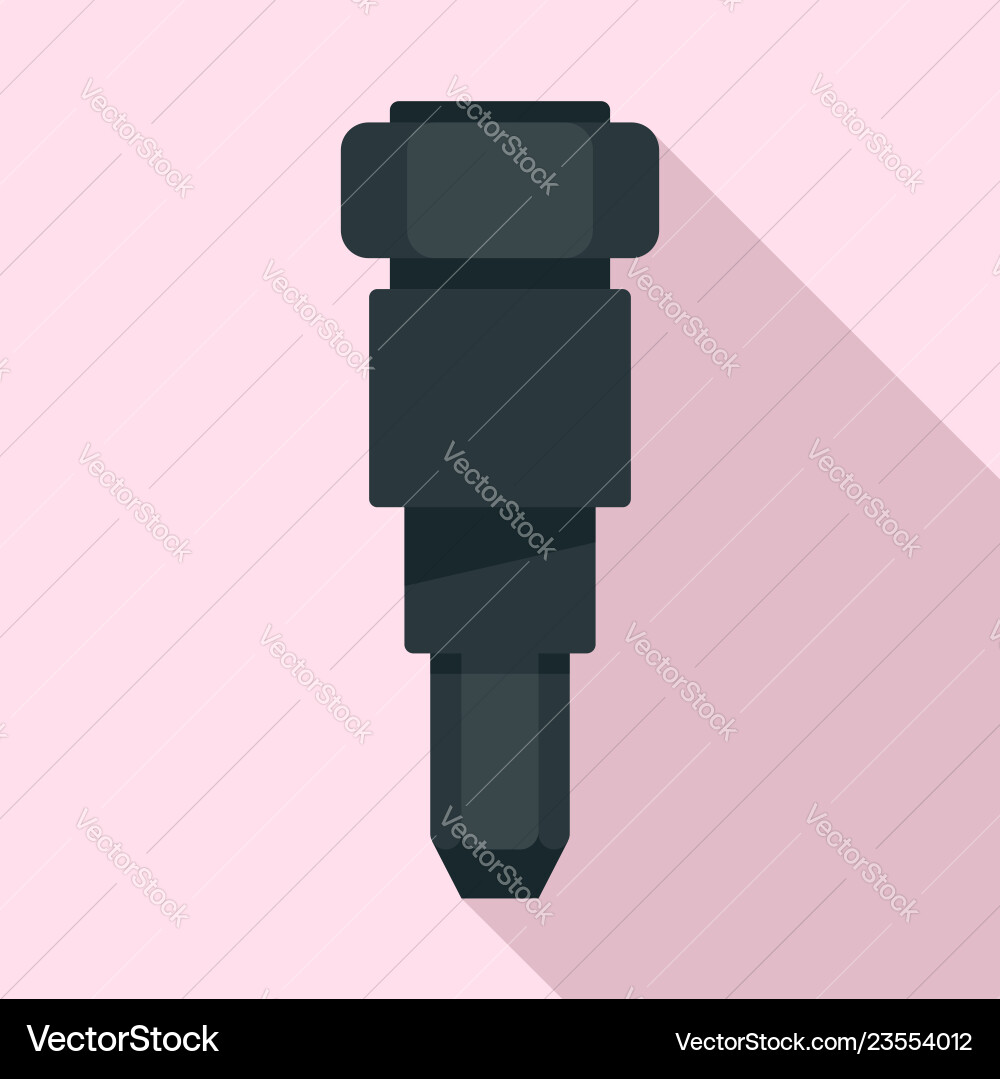 Car injector icon flat style Royalty Free Vector Image