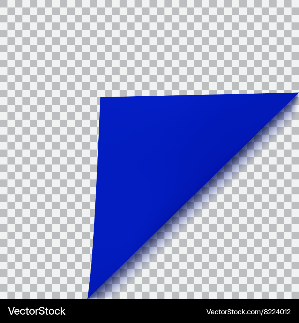 Curved corner of paper Royalty Free Vector Image