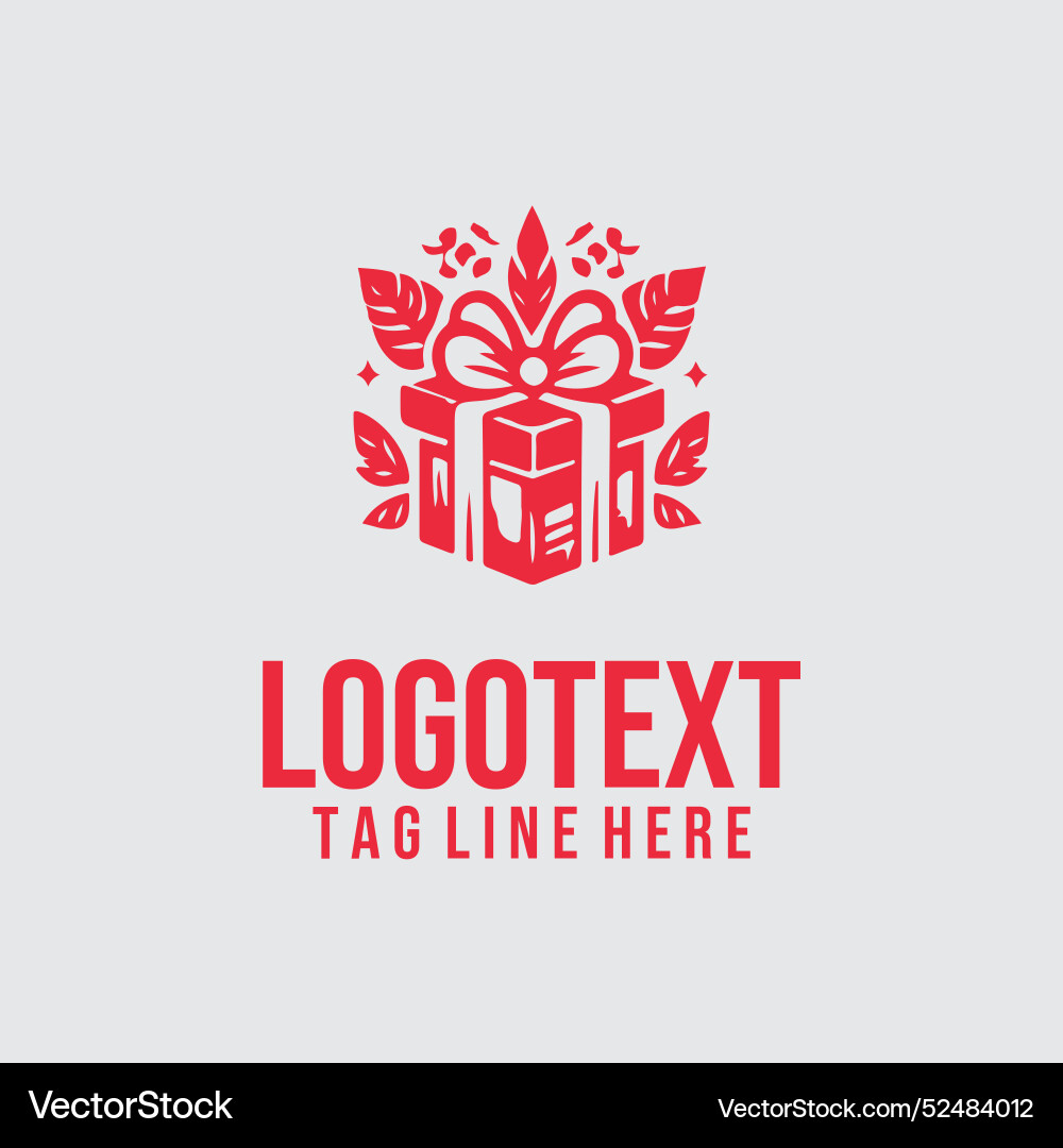 Gift box logo Royalty Free Vector Image - VectorStock