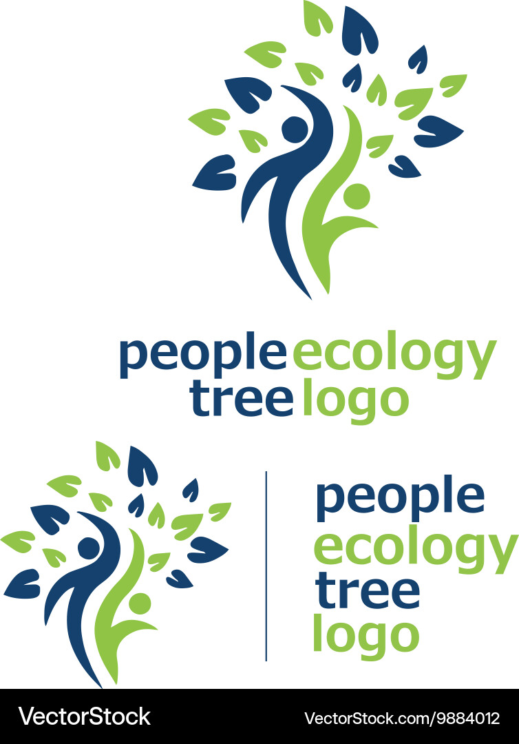 People ecology tree logo 3 Royalty Free Vector Image