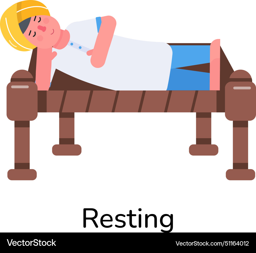 Resting Royalty Free Vector Image - VectorStock