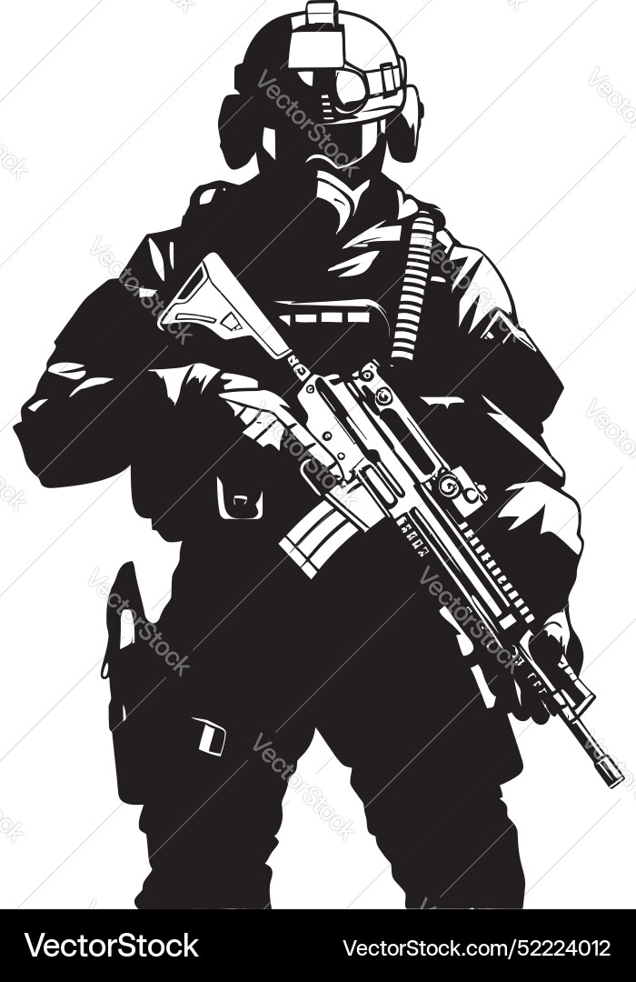 Shielded vigilance sleek emblem showcasing swat Vector Image