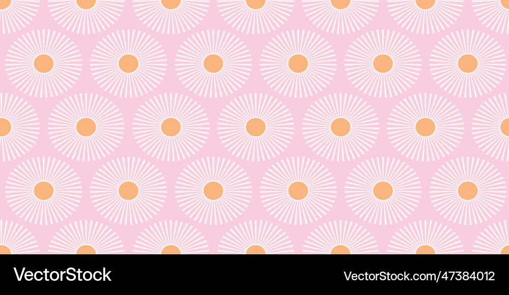 Sunshine background border boho pink Royalty Free Vector