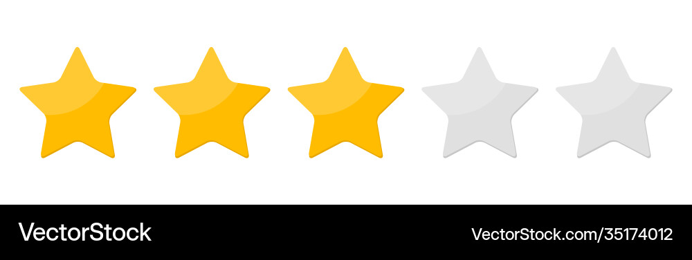 Three 3 star rank background Royalty Free Vector Image