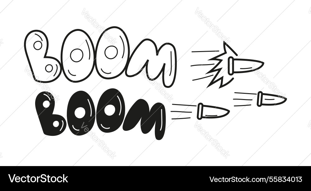 Boom effects and explosion elements comic-style Vector Image