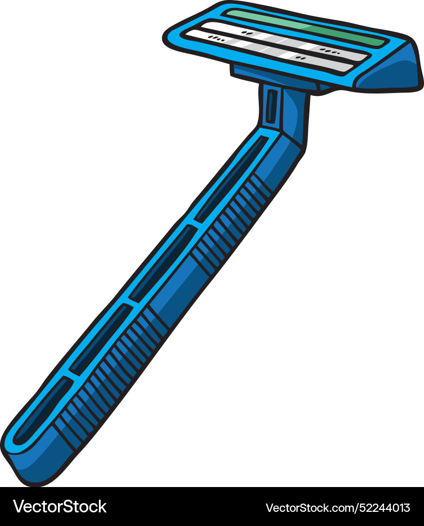 Cartoon freehand disposable razor Royalty Free Vector Image