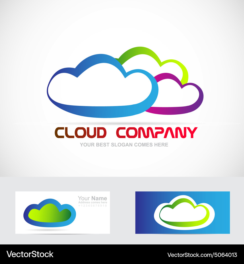 Cloud storage logo Royalty Free Vector Image - VectorStock