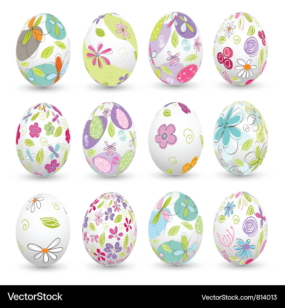 Colorful Easter Egg Pattern Royalty Free Vector Image