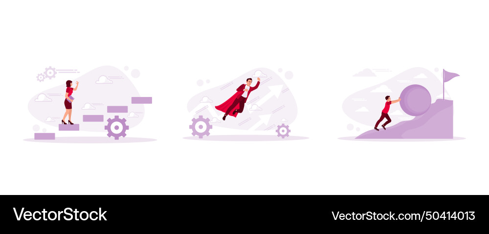 Concept of leadership and career development Vector Image