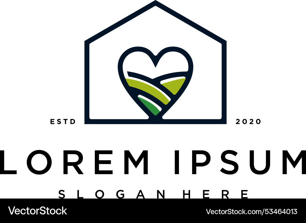Home heart logo design template Royalty Free Vector Image
