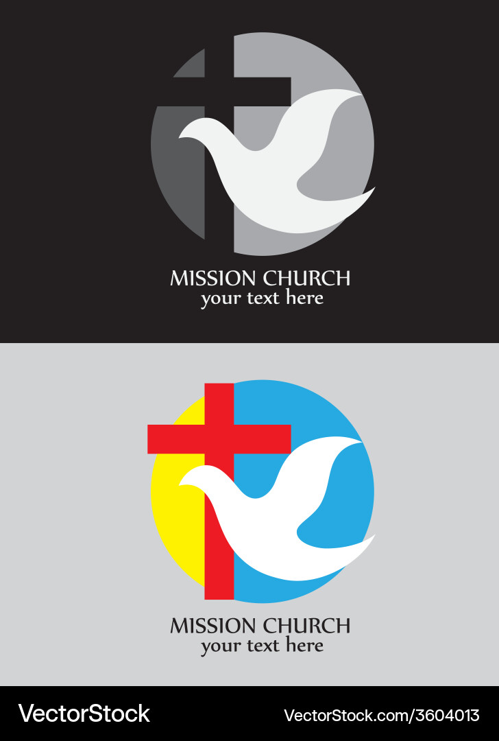 Mission church logo Royalty Free Vector Image - VectorStock