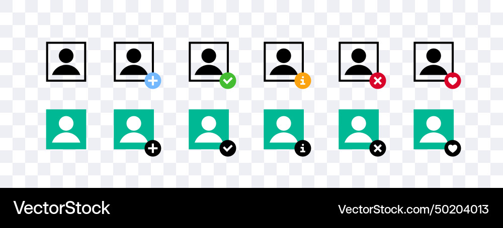 Person profile icons Royalty Free Vector Image