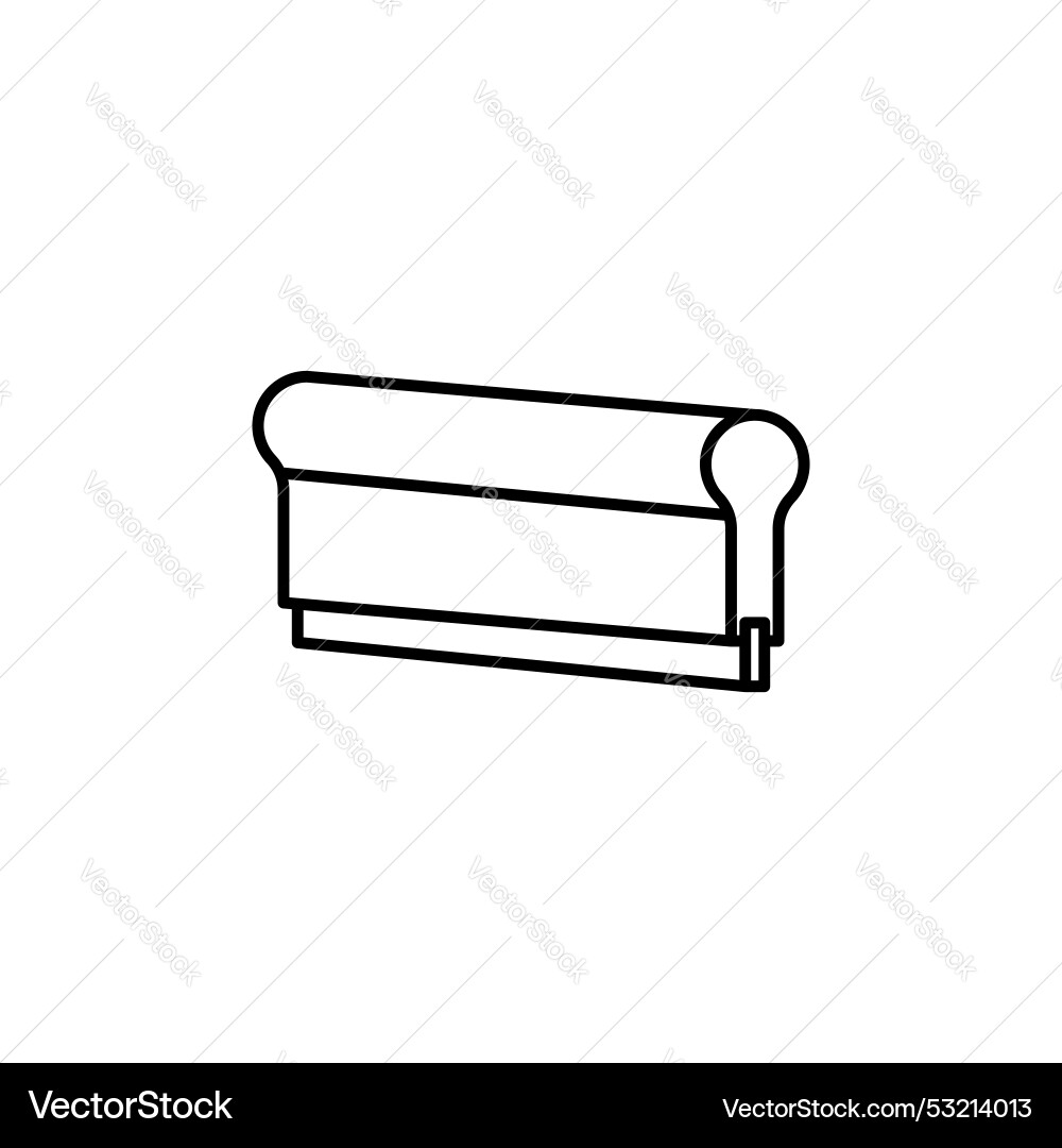 Print screen line icon isolated on white Vector Image