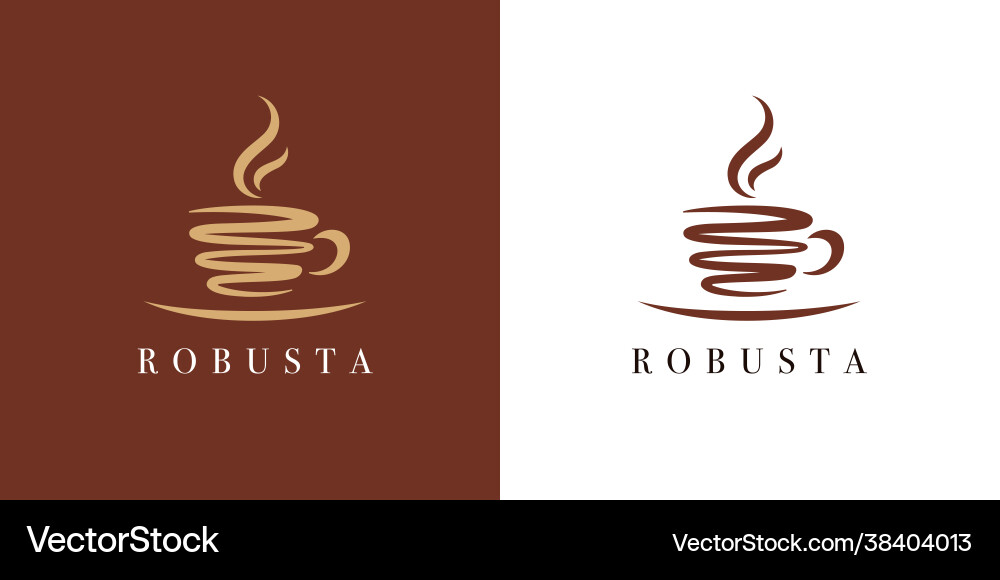 Robusta coffee cup logo icon Royalty Free Vector Image