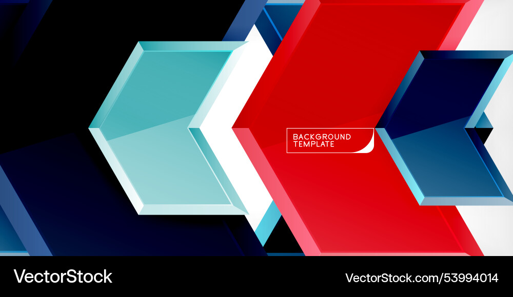 3d arrow techno design template Royalty Free Vector Image