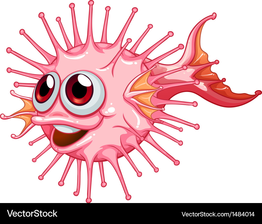 A unique puffer fish Royalty Free Vector Image