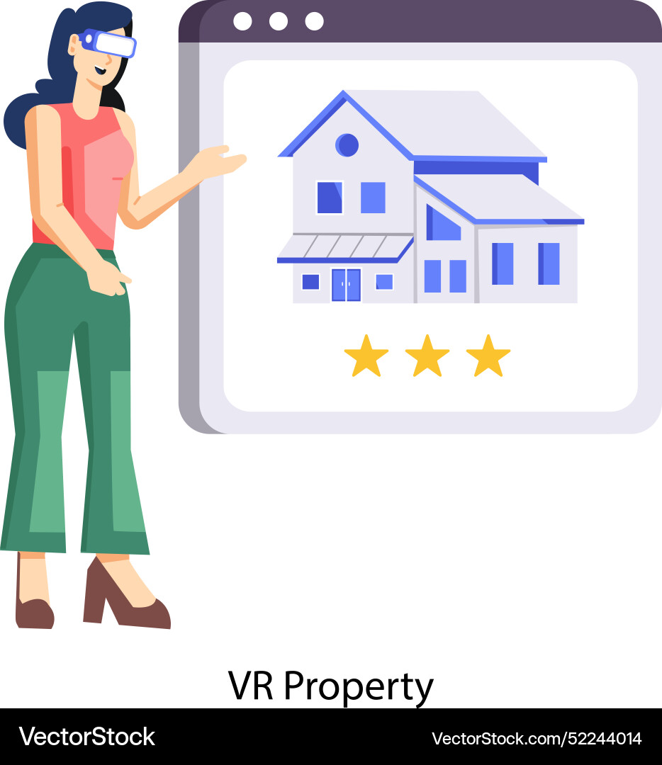 Basic rgba flat character of vr prope Royalty Free Vector