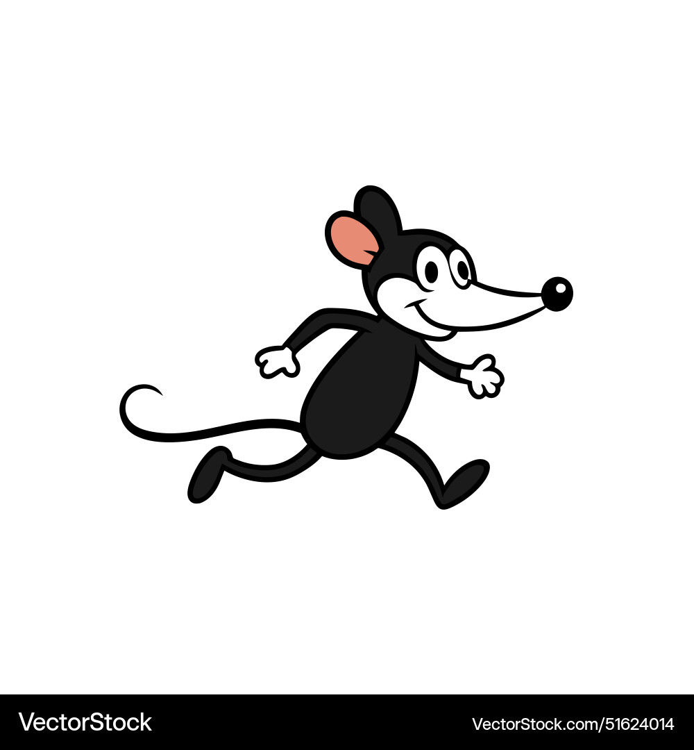 British mouse runs icon Royalty Free Vector Image