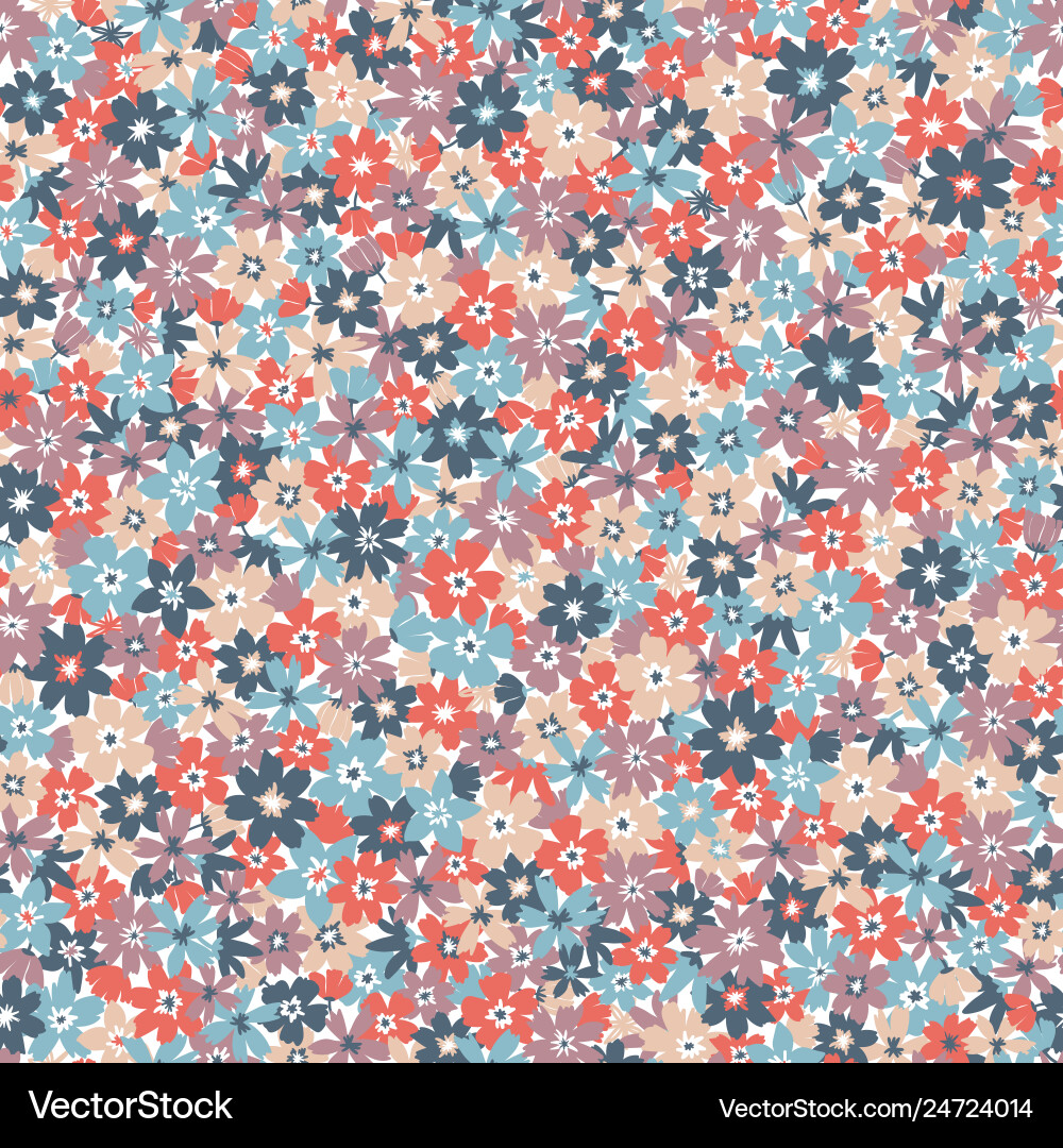 Colorful seamless pattern with flowers on modern Vector Image