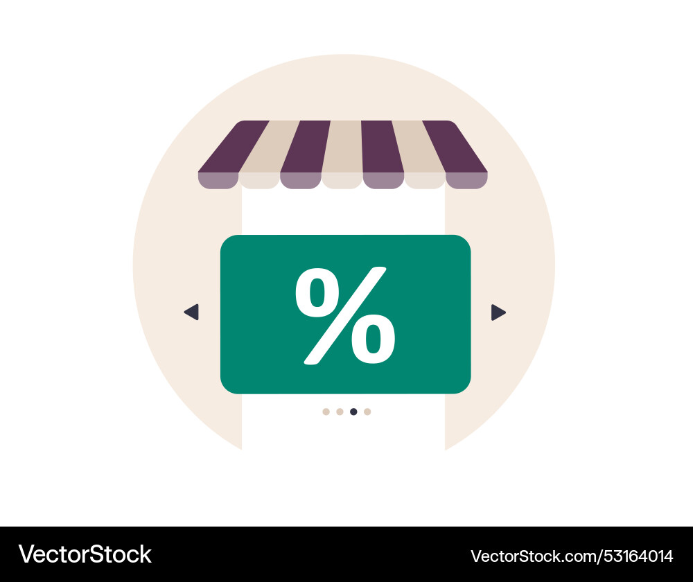 E-commerce discount cards with online shopping Vector Image