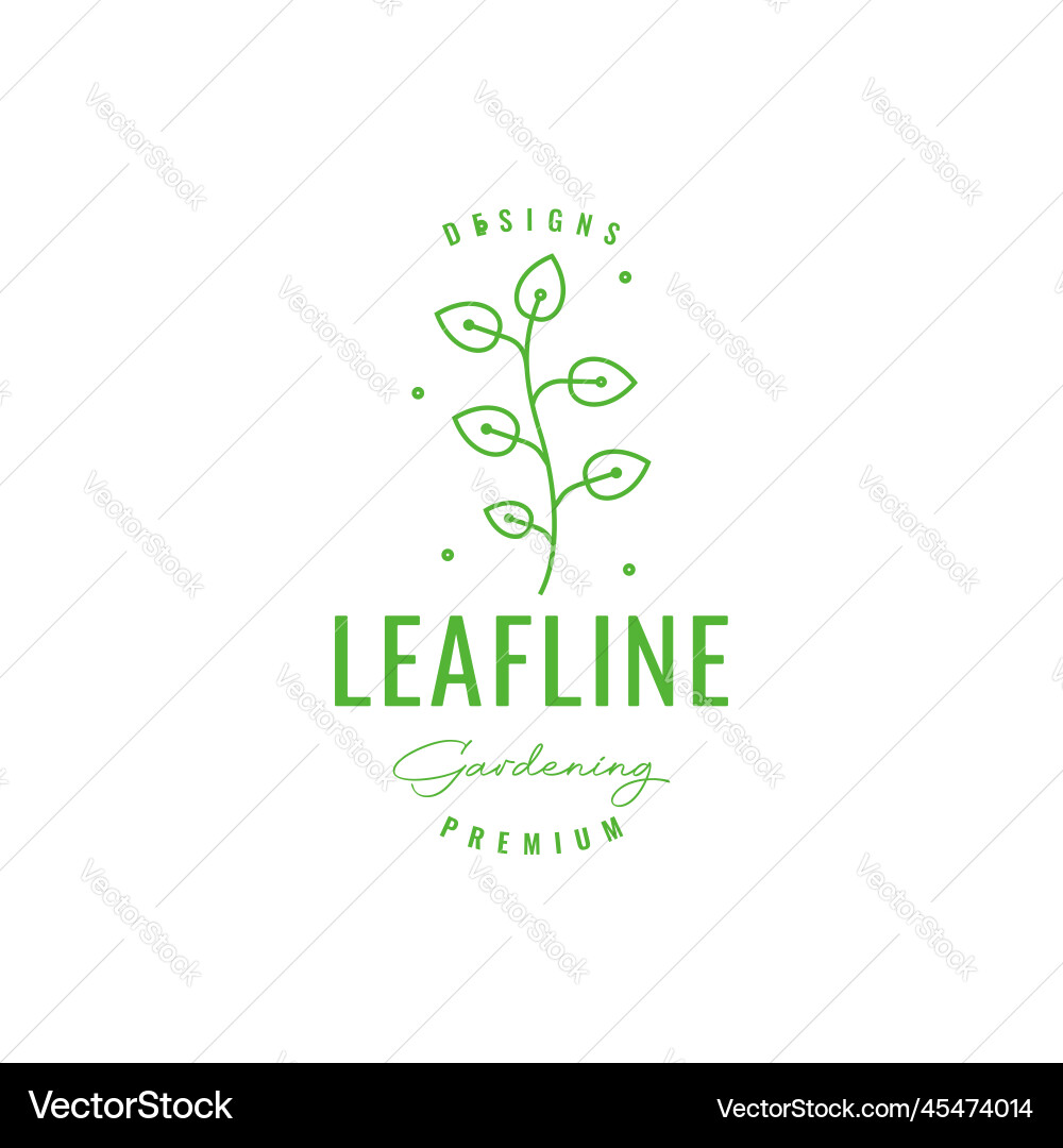 Green Vine Growth Logo Royalty Free Vector Image