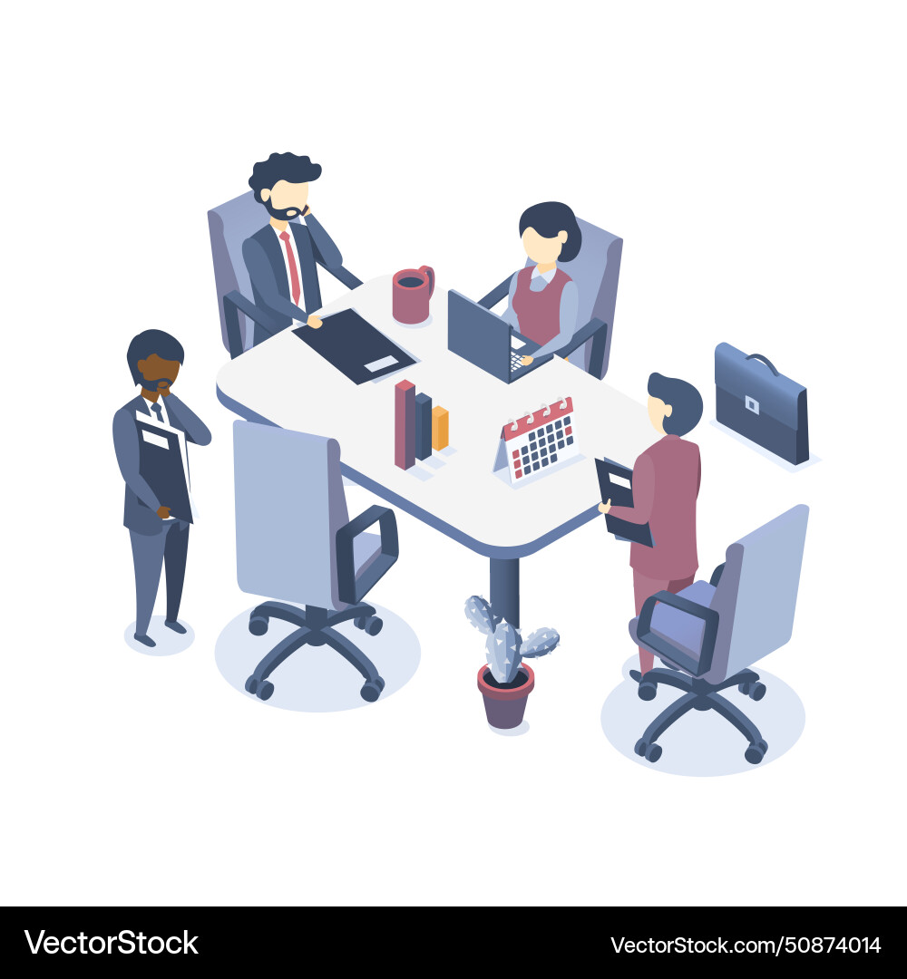 Group work of businessmen Royalty Free Vector Image